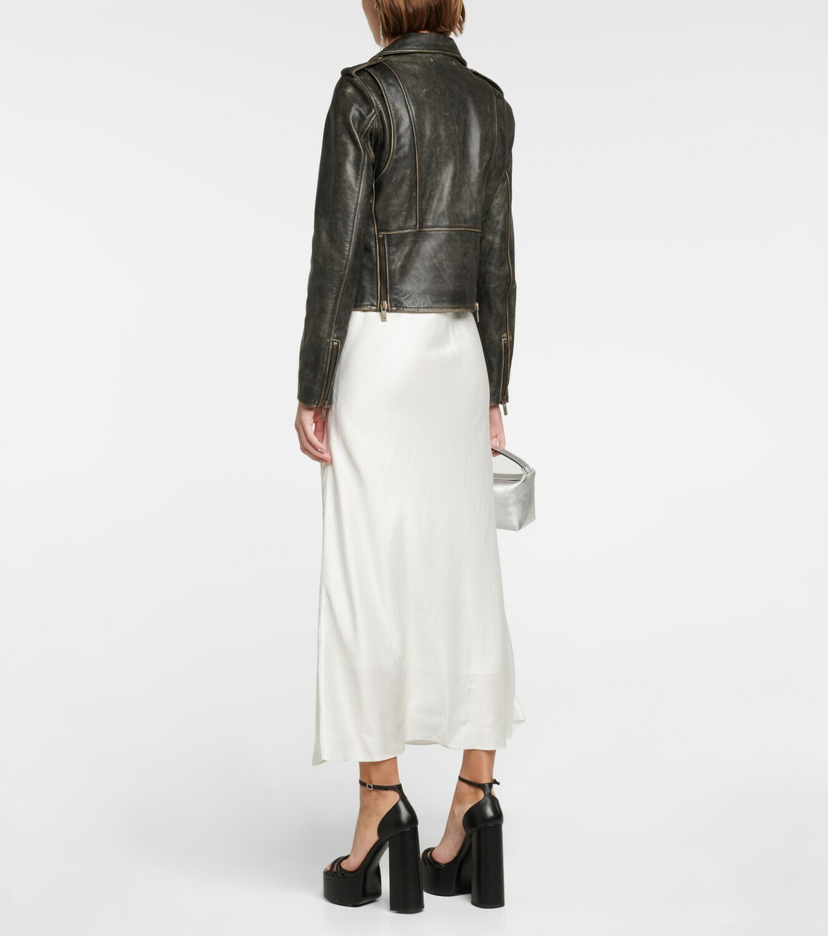 Golden Goose - Distressed leather biker jacket Golden Goose Deluxe Brand