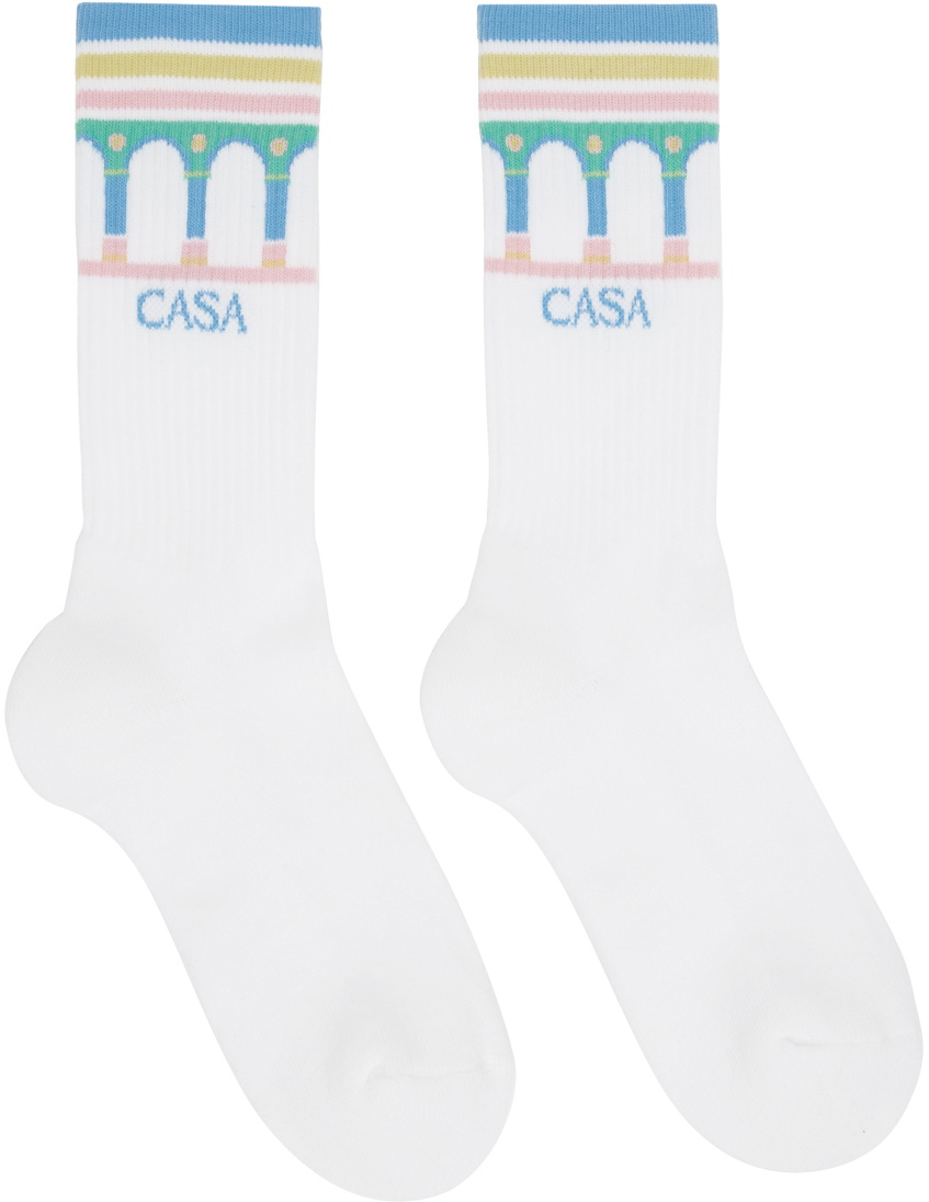 Casablanca White Maison Pastelle Socks Casablanca