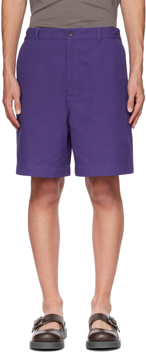 Acne Studios Purple Three-Pocket Shorts Acne Studios