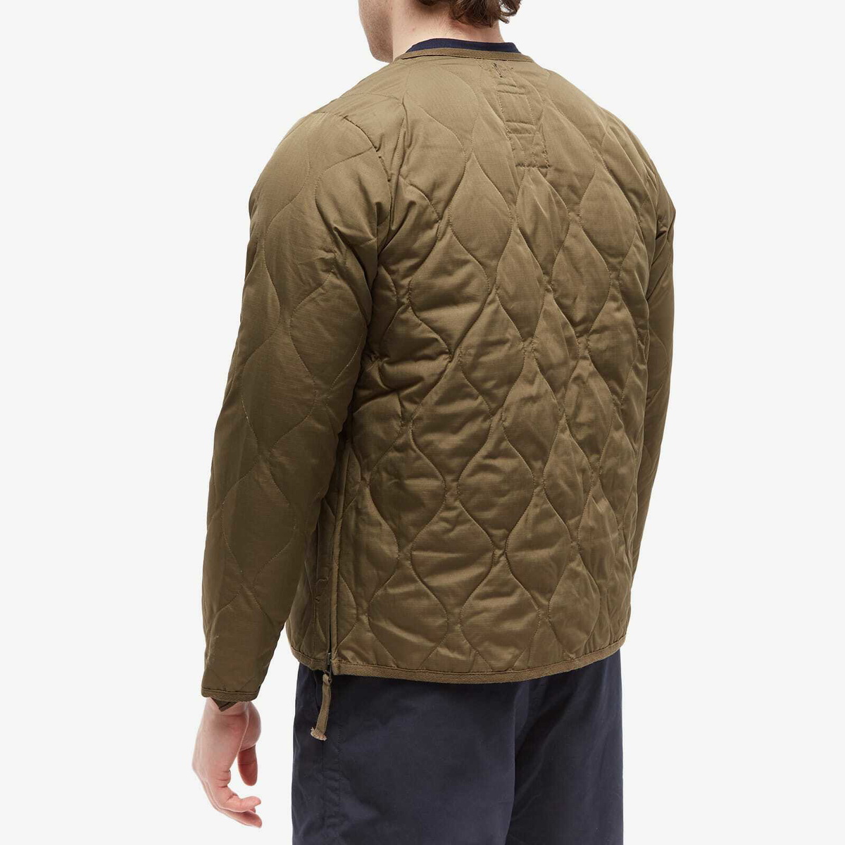 Taion Men's Military Zip Down Jacket in Dark Olive Taion Extra