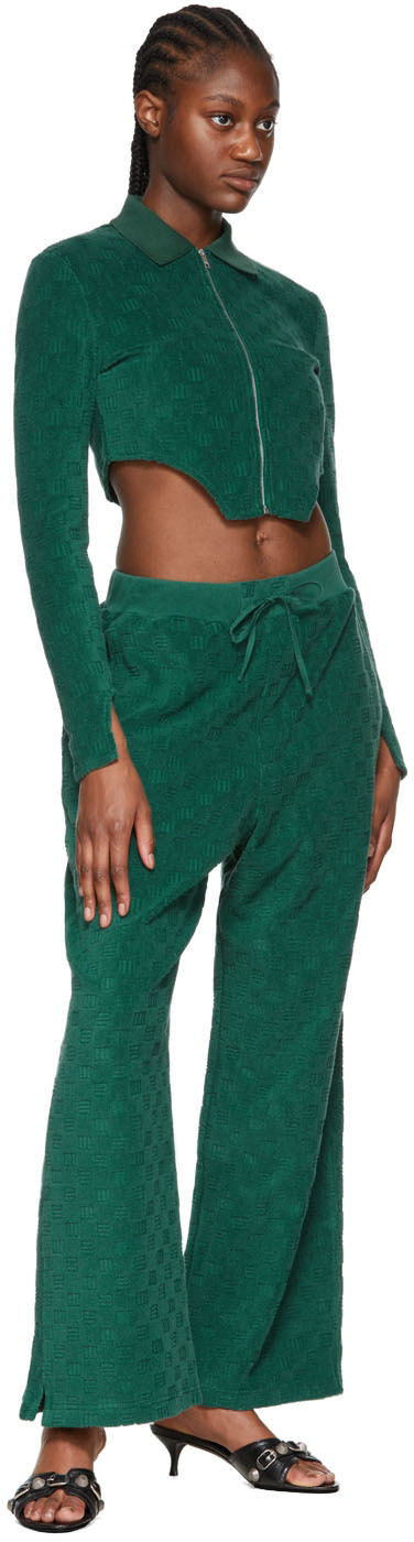 AMBUSH Green Cotton Zip-Up Sweater Ambush