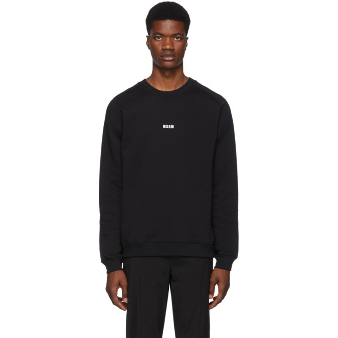 MSGM Black Micro Logo Sweatshirt MSGM