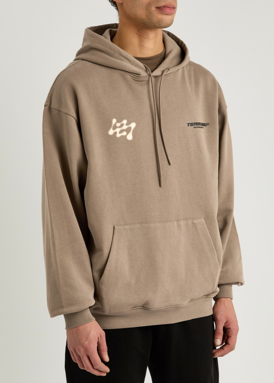 Represent 247 Future Hooded Cotton Sweatshirt Brown Represent