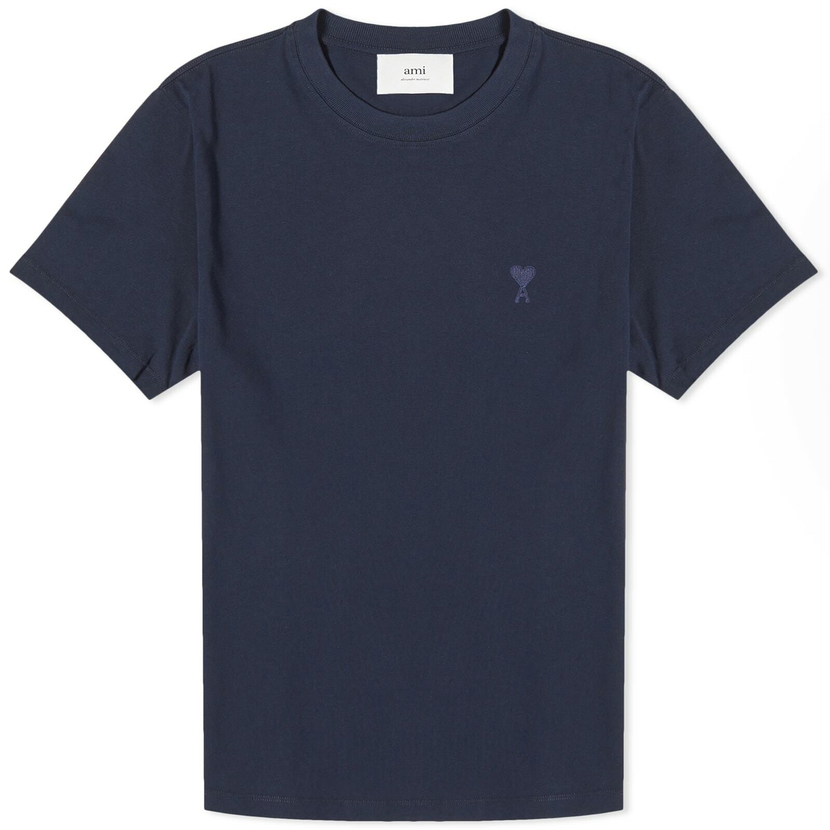AMI Paris Men's Tonal A Heart T-Shirt in Night Blue AMI