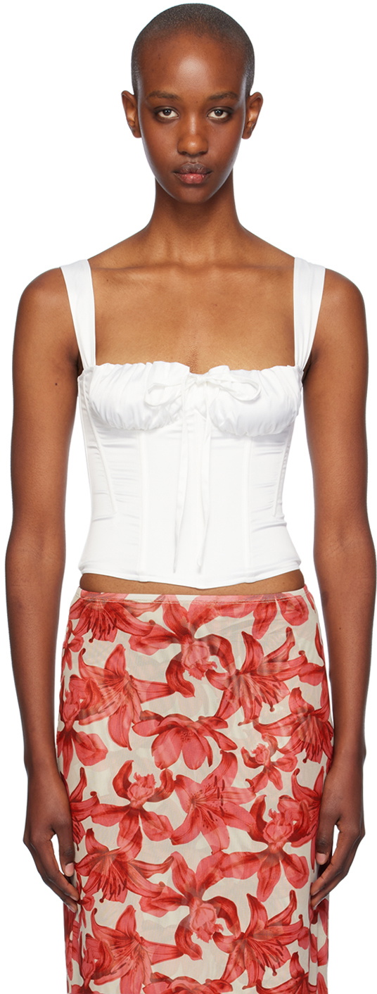 Miaou White Agnes Corset Top Miaou