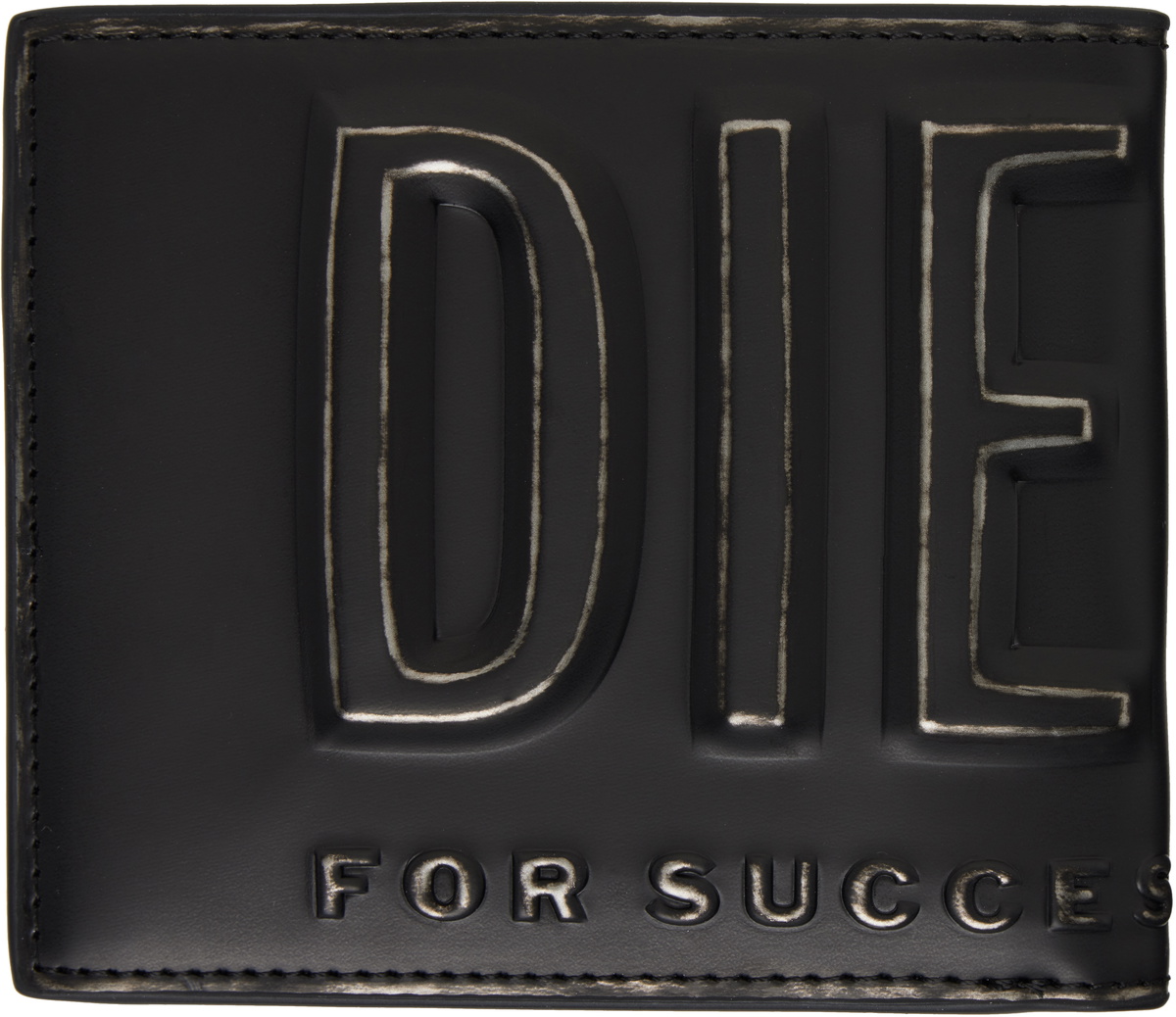 Diesel Black 3D Bifold Coin S Wallet Diesel