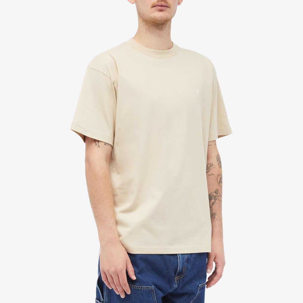 Patta Men's Basic Script P T-Shirt in Cement Patta