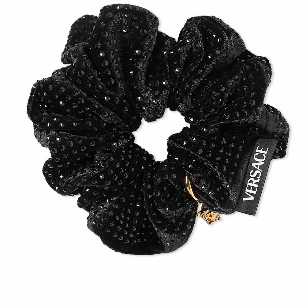 Versace Women's Medusa Logo Scrunchie in Black Versace