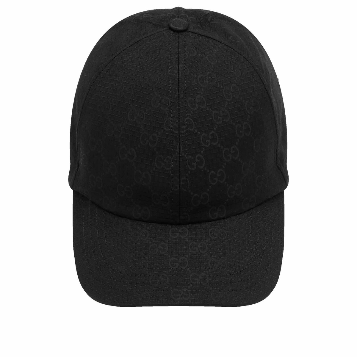 Gucci Men's Ripstop Monogram Cap in Black Gucci