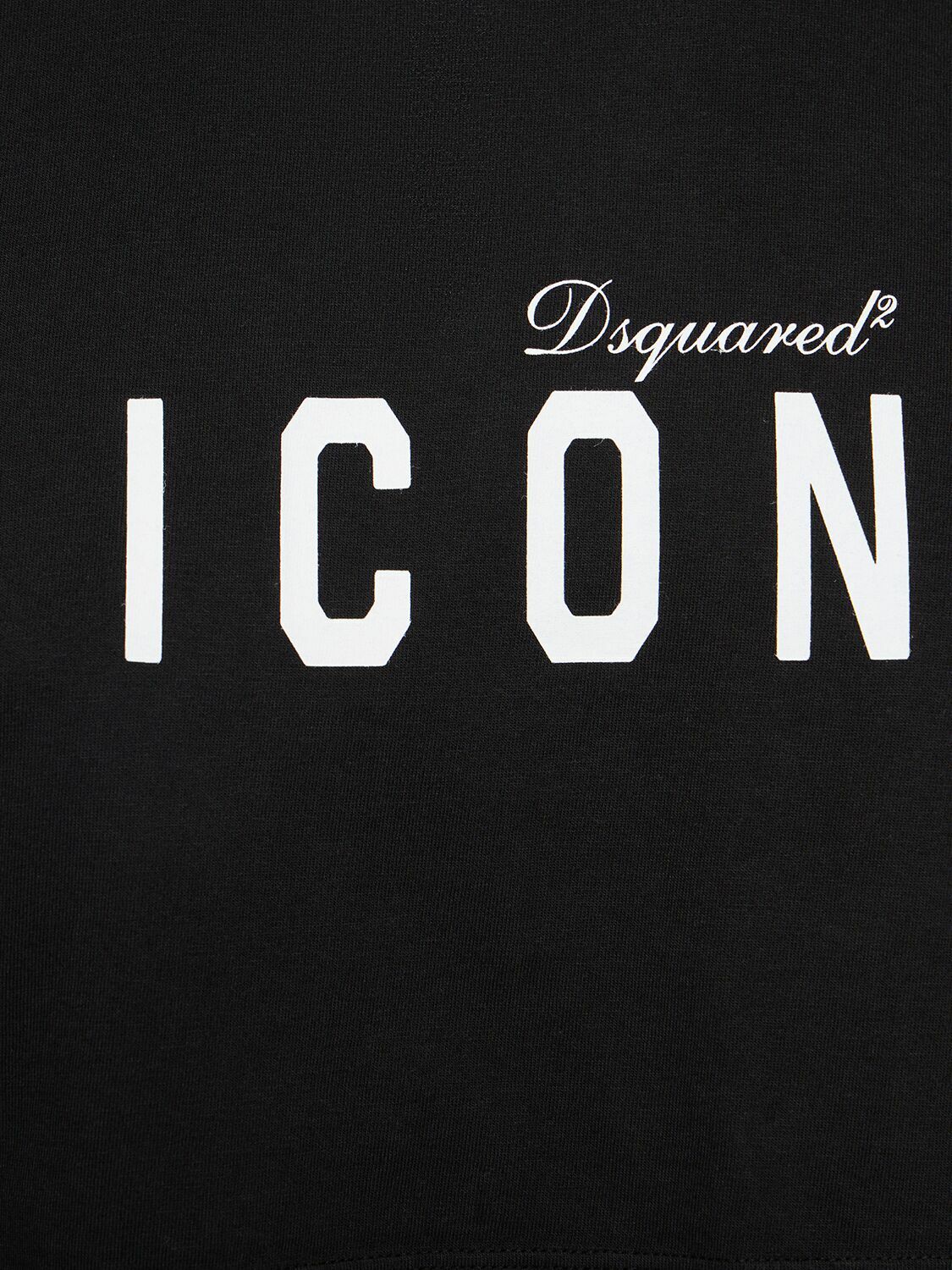 DSQUARED2 - Icon Logo Print Open Back Crop T-shirt Dsquared2