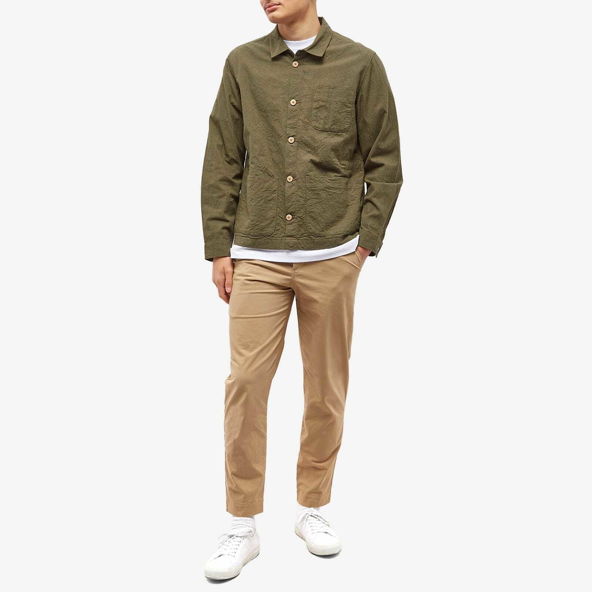 Folk Men's Crinkle Assembly Jacket in Olive Folk