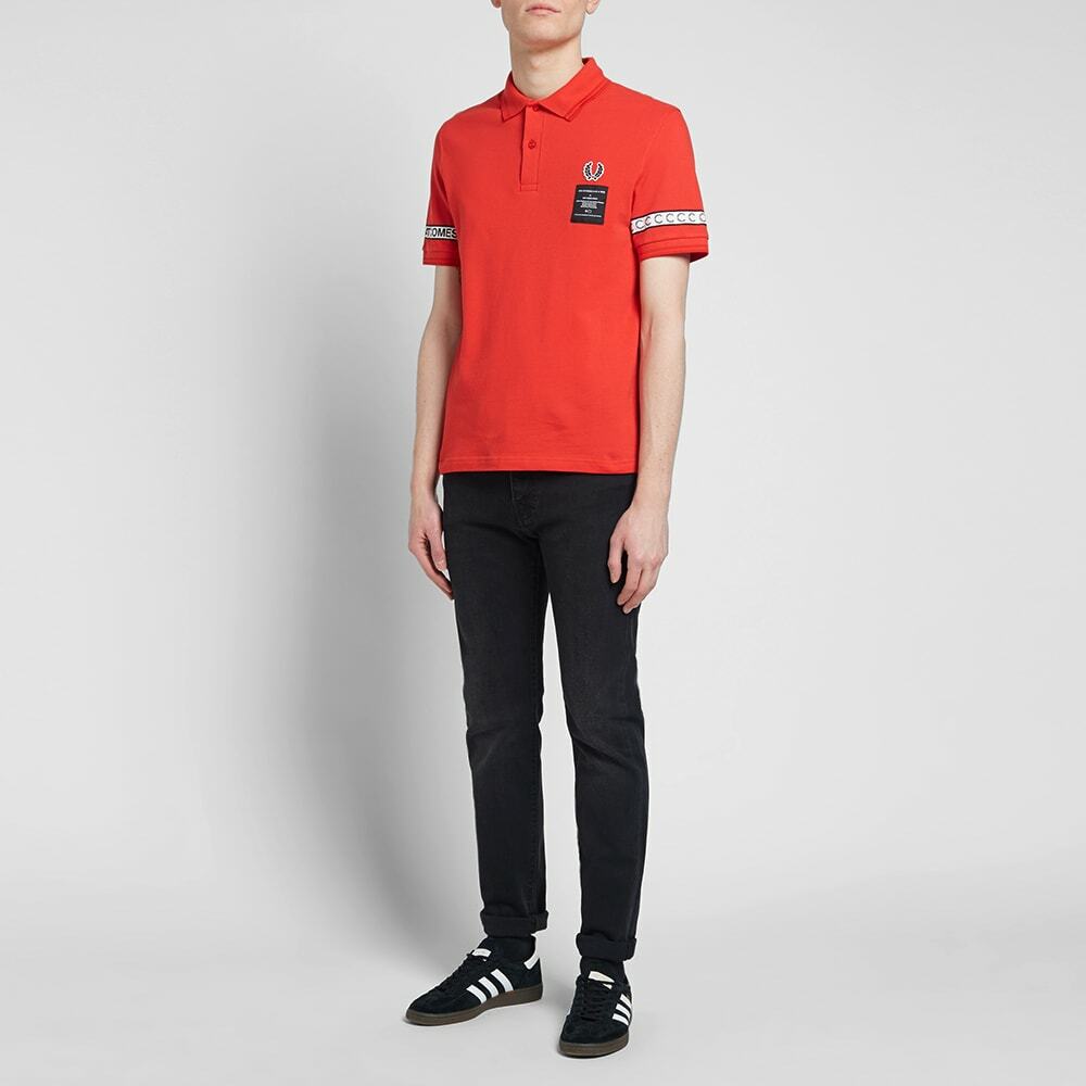Fred Perry Authentic x Art Comes First Taped Pique Shirt in Fire Red ...