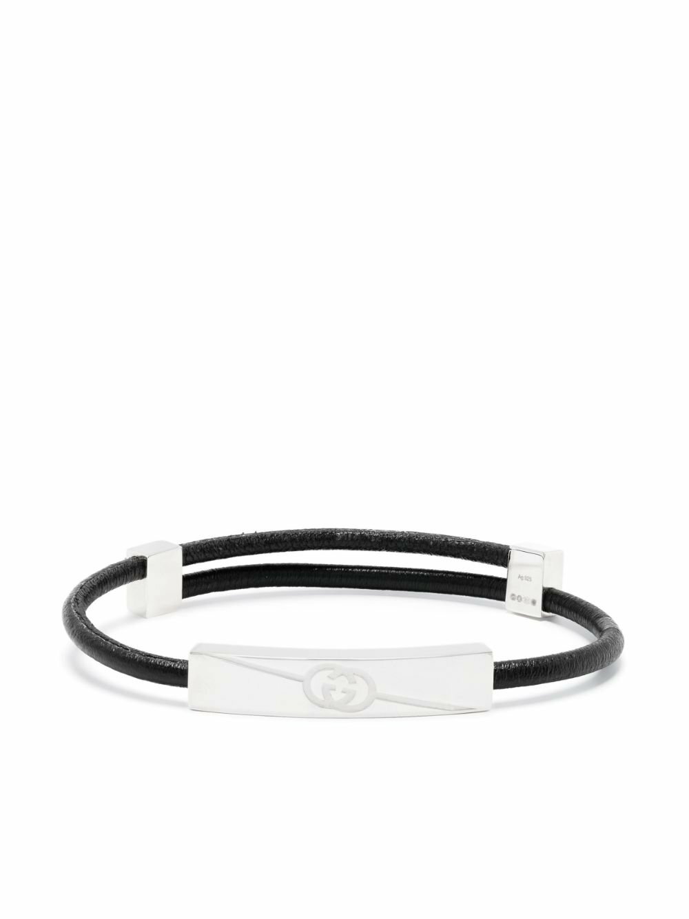 Gucci Black Diagonal Interlocking G Bracelet Gucci