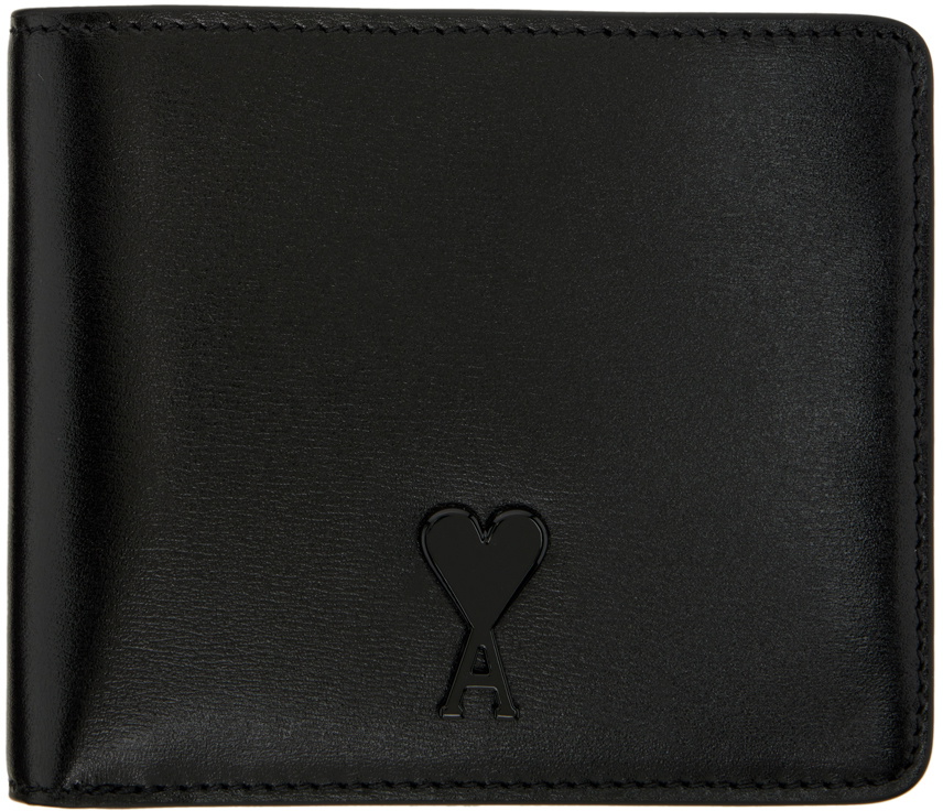AMI Paris Black Ami de Cœur Folded Wallet AMI