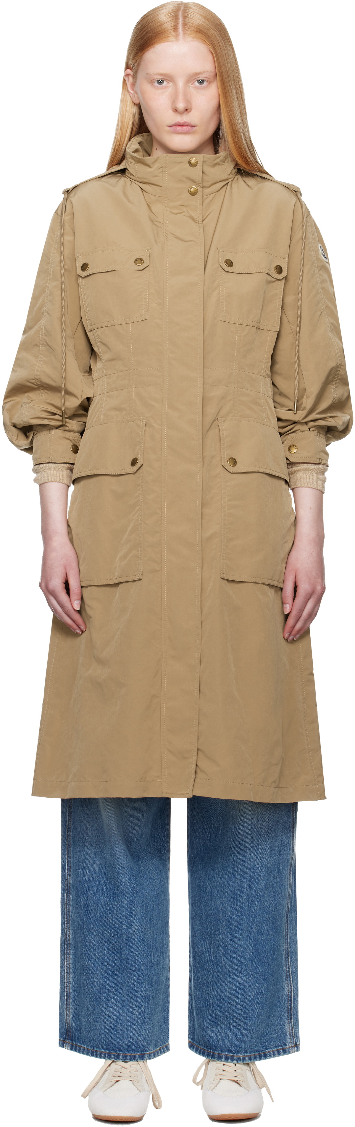 Moncler Tan Nantes Parka Coat Moncler