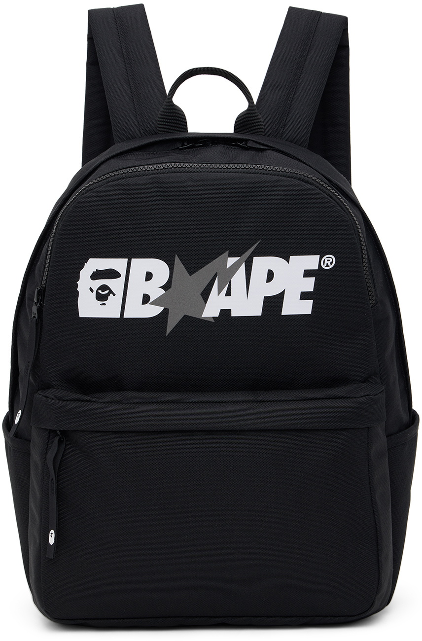 BAPE Kids Black Day Backpack A Bathing Ape