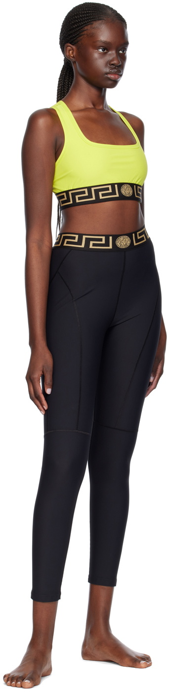 Versace Underwear Yellow Greca Border Bra Versace Underwear