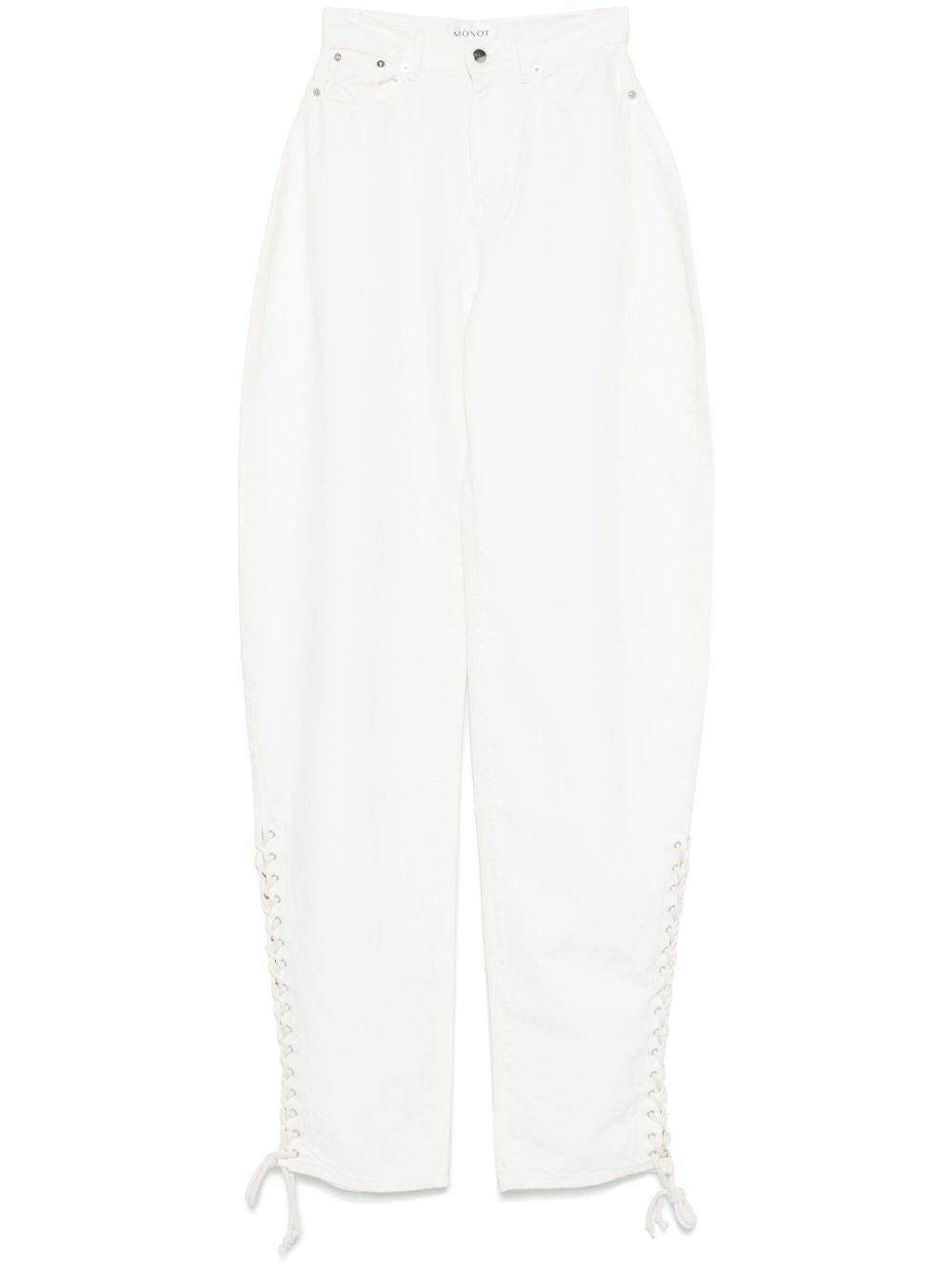 Mônot White Wide-Leg Jeans Monot