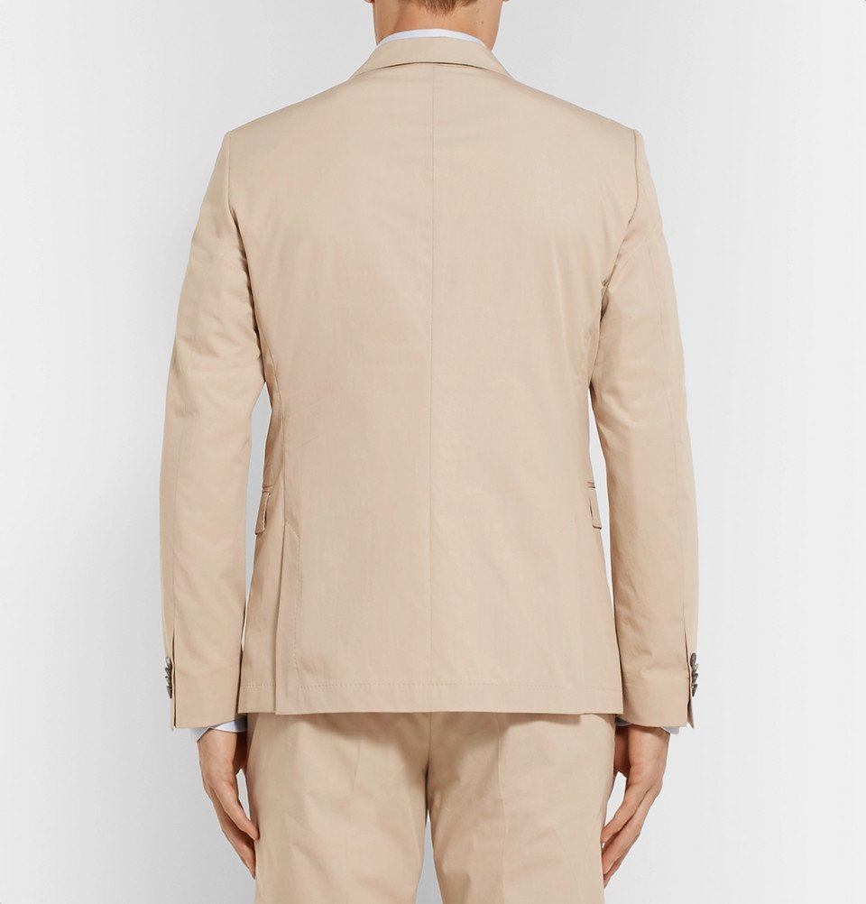 Hugo Boss - Beige Nobis Slim-Fit Cotton-Poplin Suit Jacket - Men ...