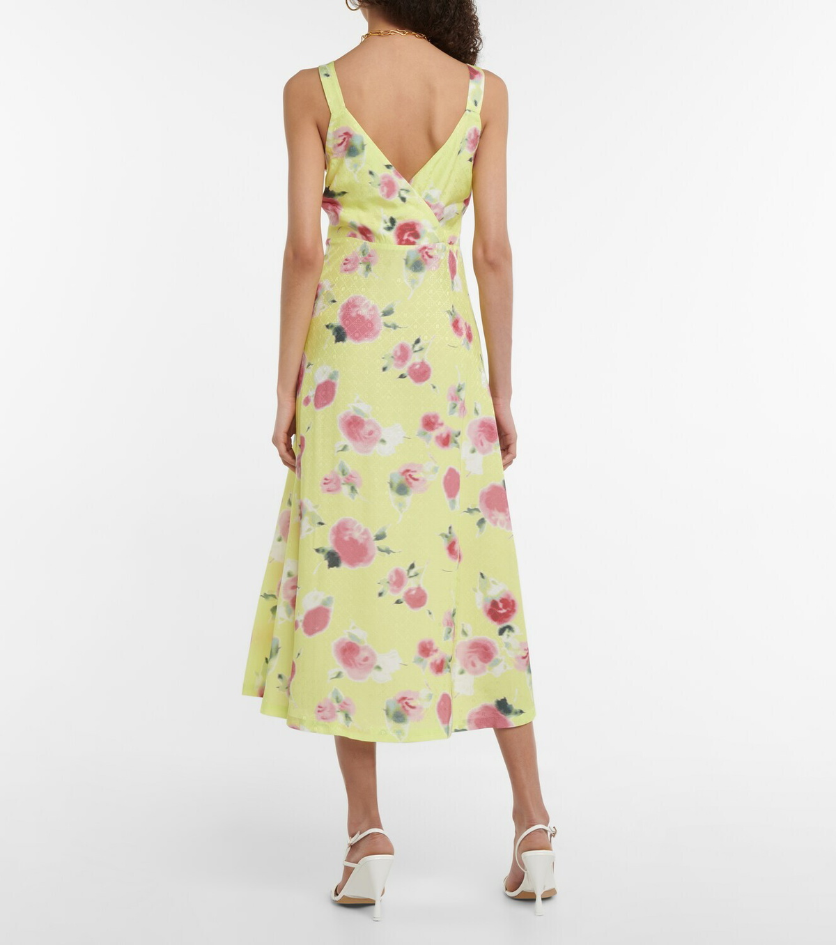 Rotate Birger Christensen Hilda floral jacquard midi dress ROTATE ...