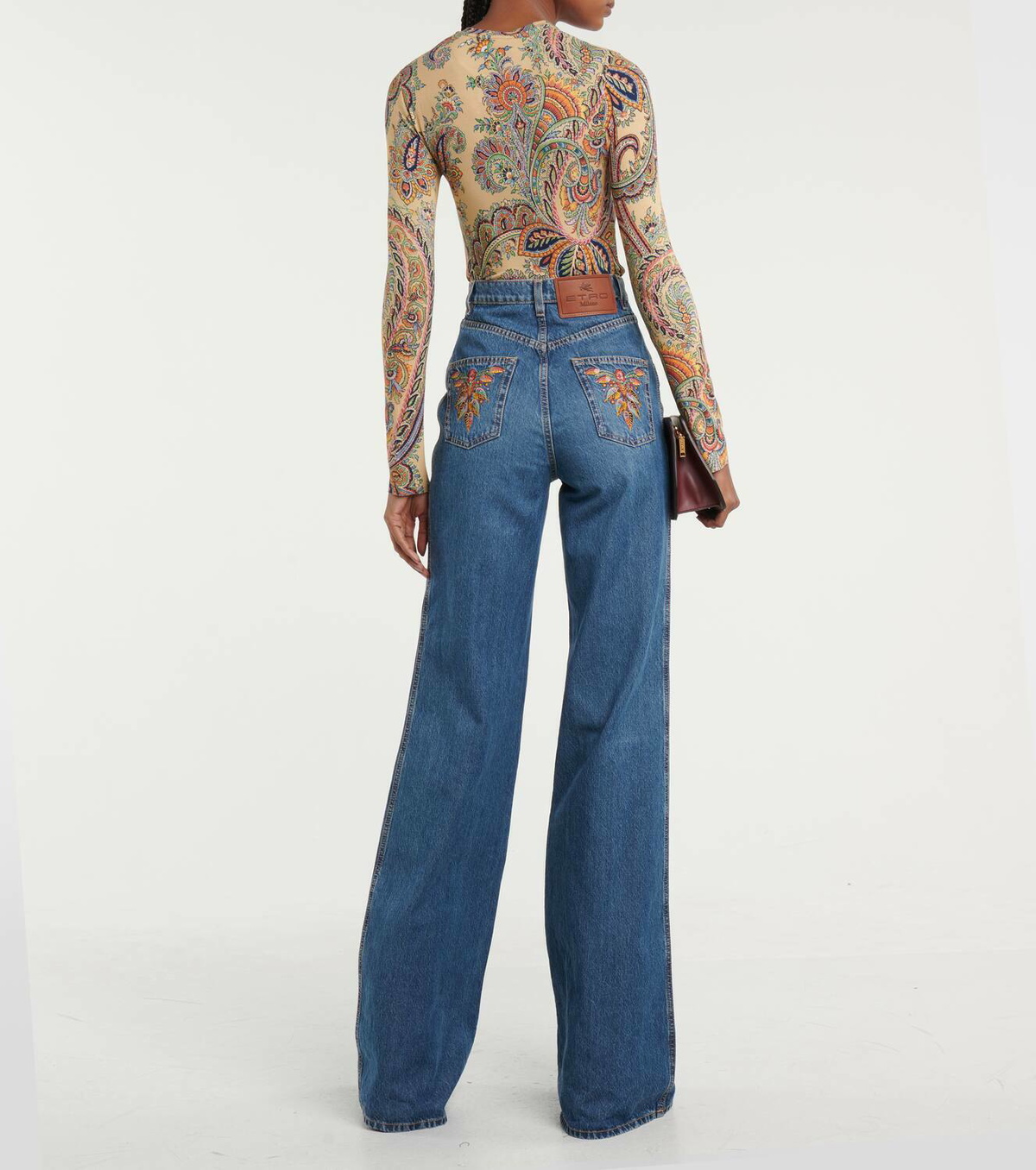 Etro Embroidered flared jeans Etro