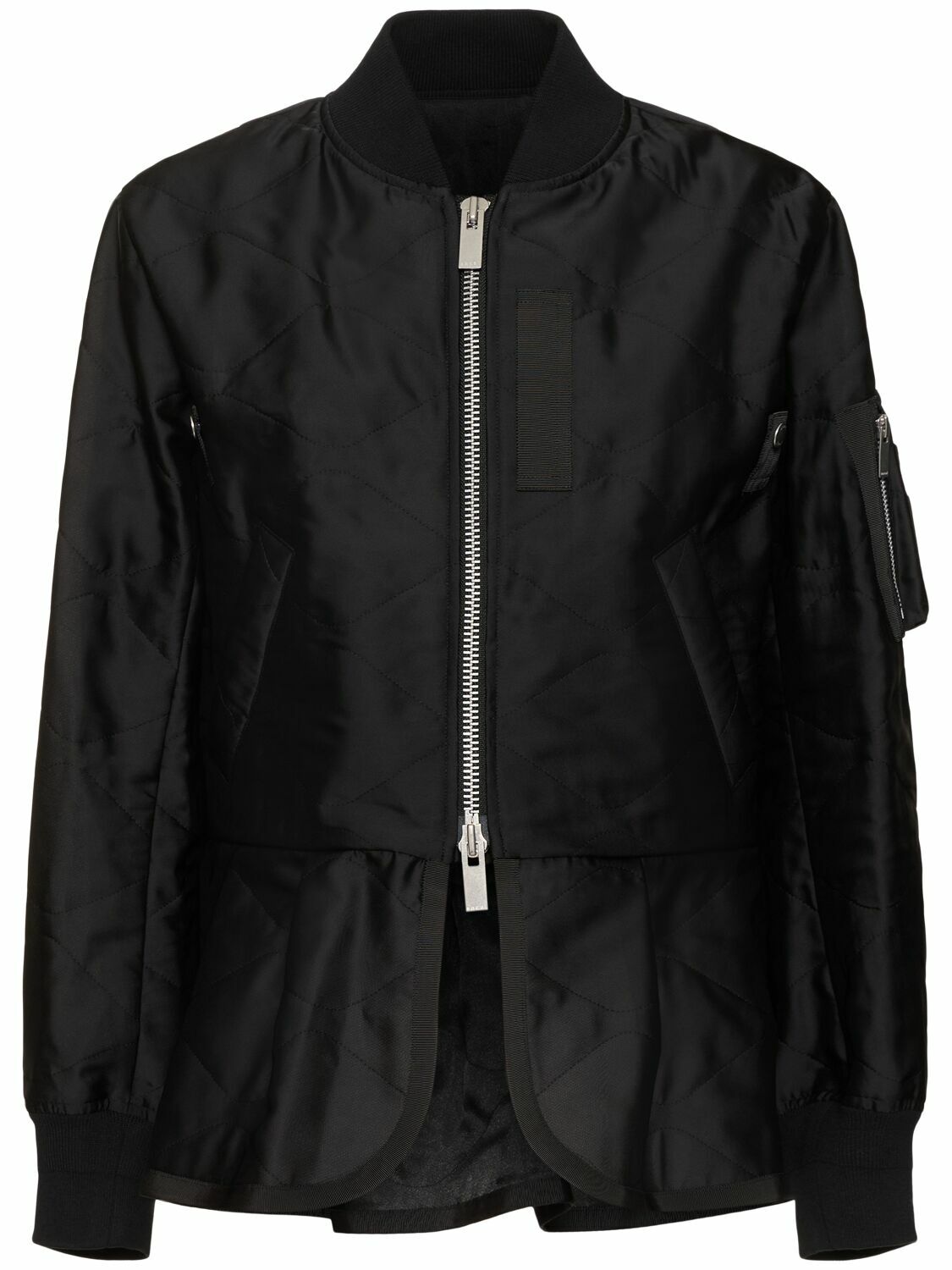 SACAI Quilted Satin Bomber Jacket Sacai