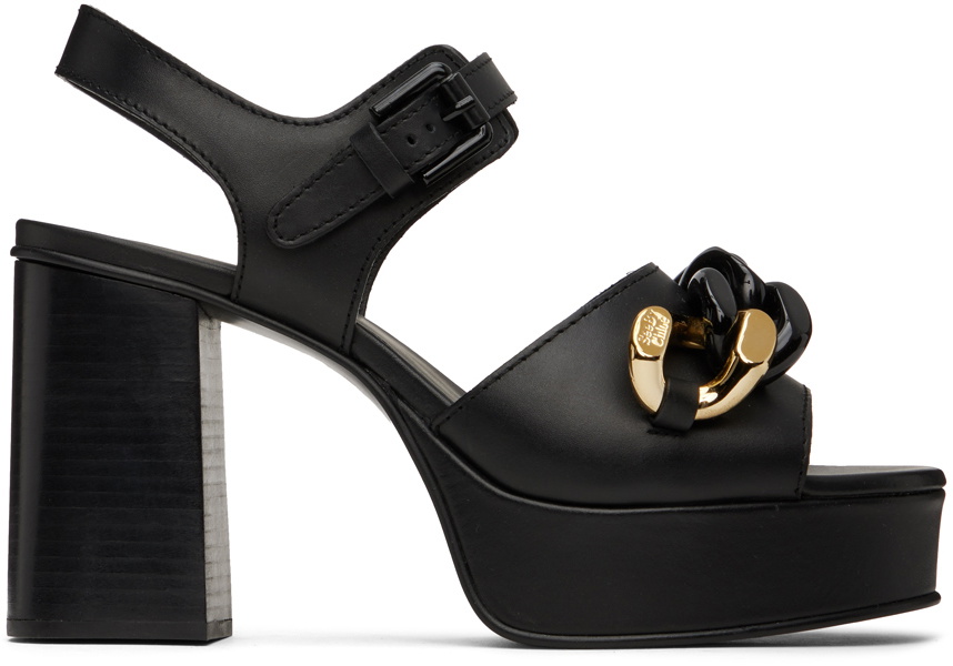 See by Chloé Black Monyca Platform Mules See by Chloe