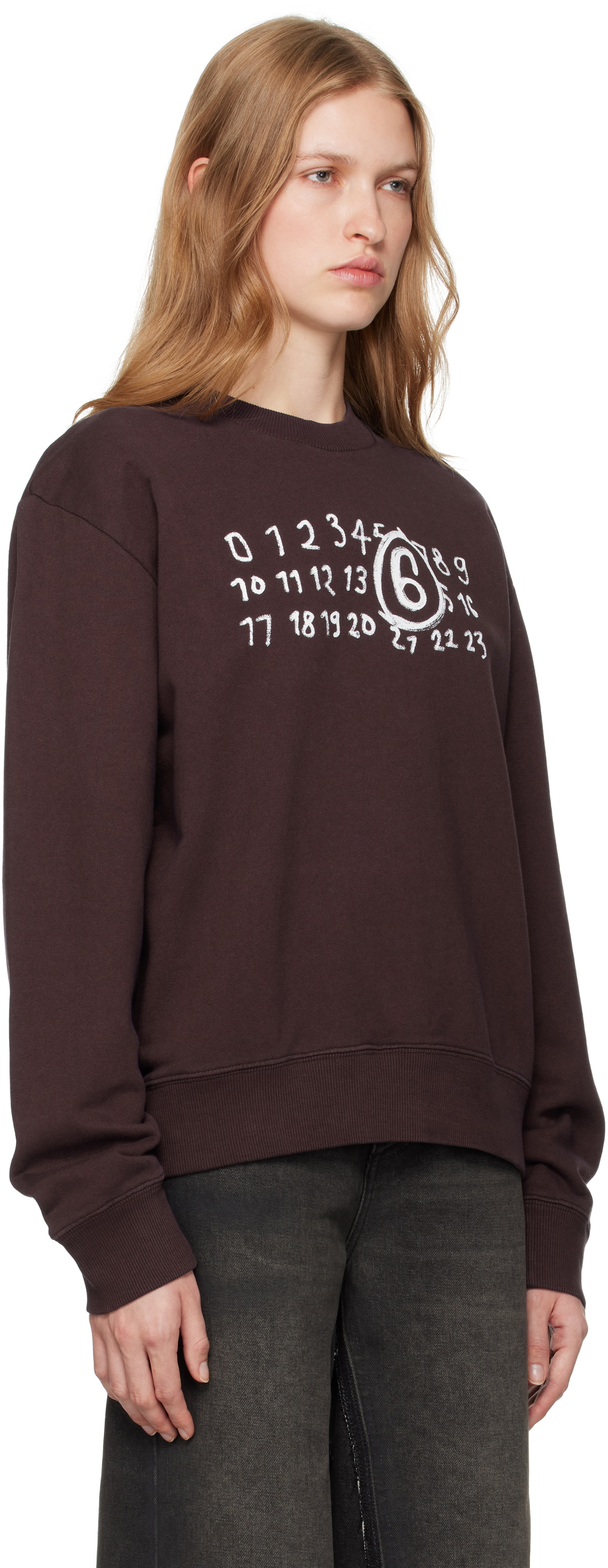 MM6 Maison Margiela Purple Unbrushed Sweatshirt MM6 Maison Margiela
