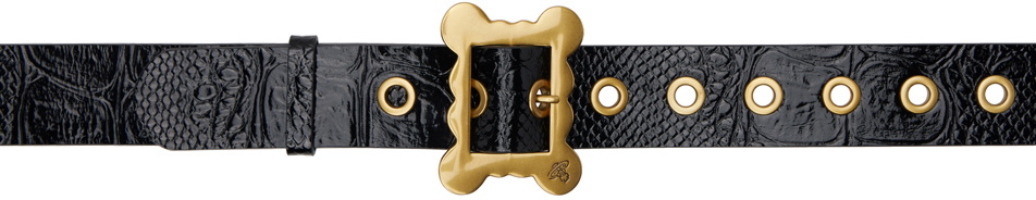 Vivienne Westwood Black Slim Frame Buckle Belt Vivienne Westwood