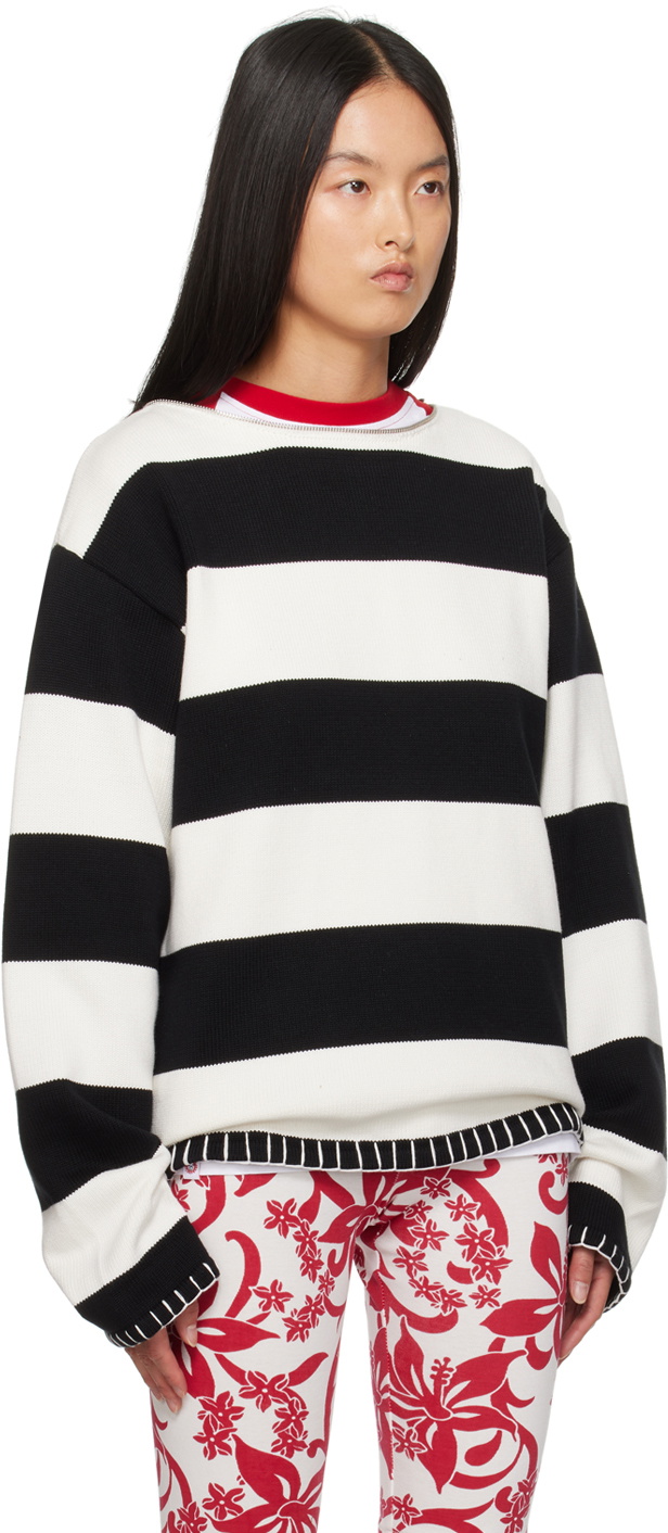 Charles Jeffrey LOVERBOY Black & White Boo Sweater Charles Jeffrey Loverboy