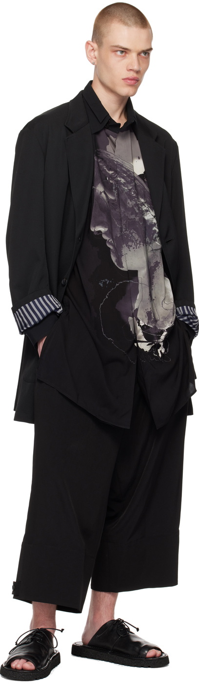 Yohji Yamamoto Black Printed Shirt Yohji Yamamoto