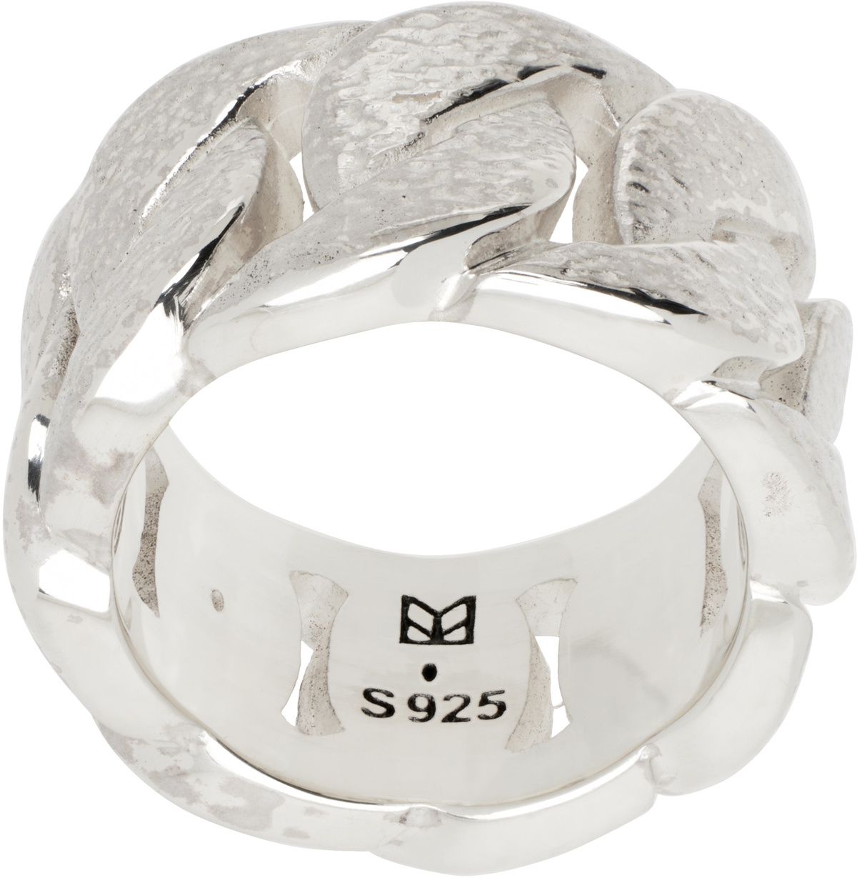 MAPLE Silver Cuban Link Ring Maple