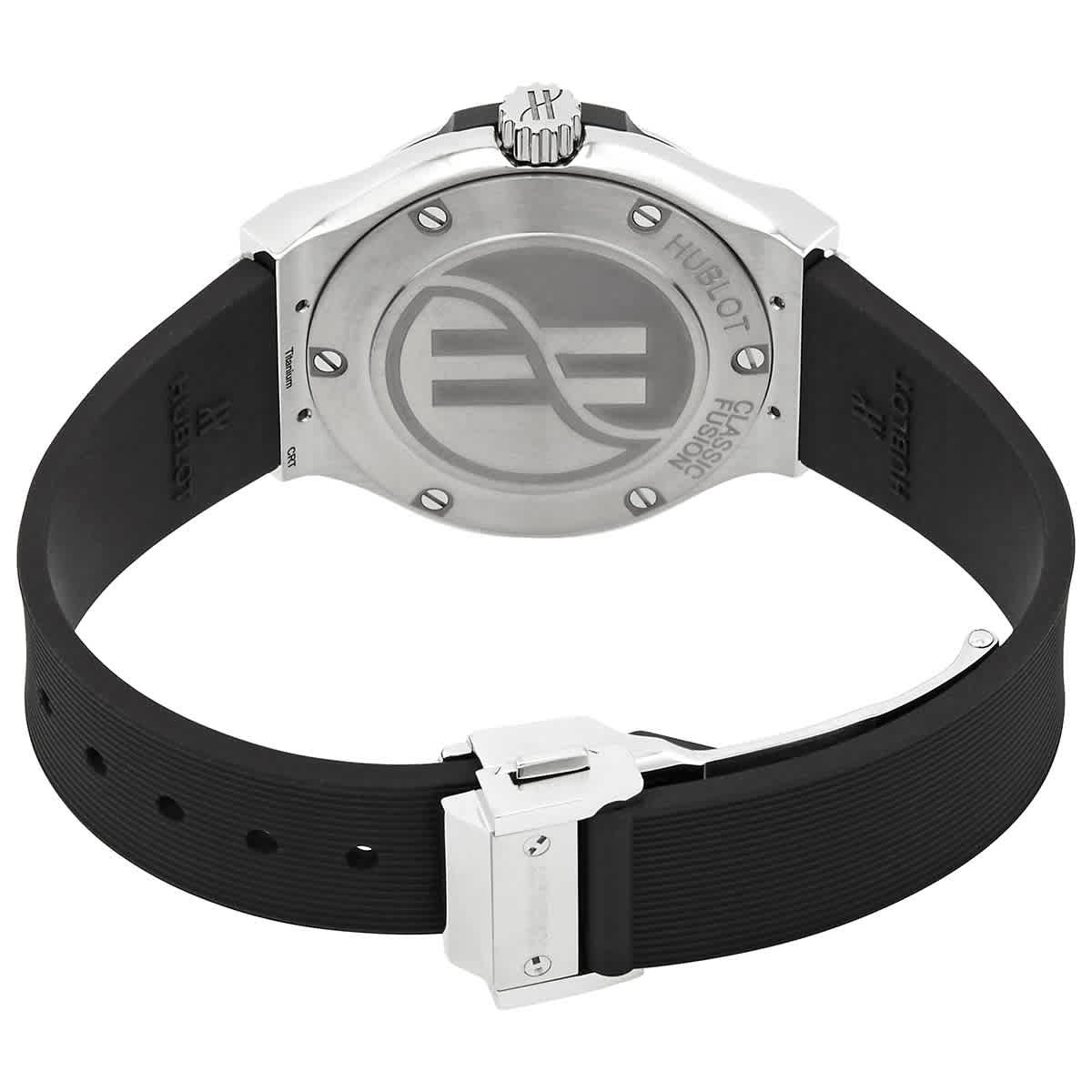 Hublot Classic Fusion Quartz Black Dial Mens Watch 581.NX.1470.RX Hublot