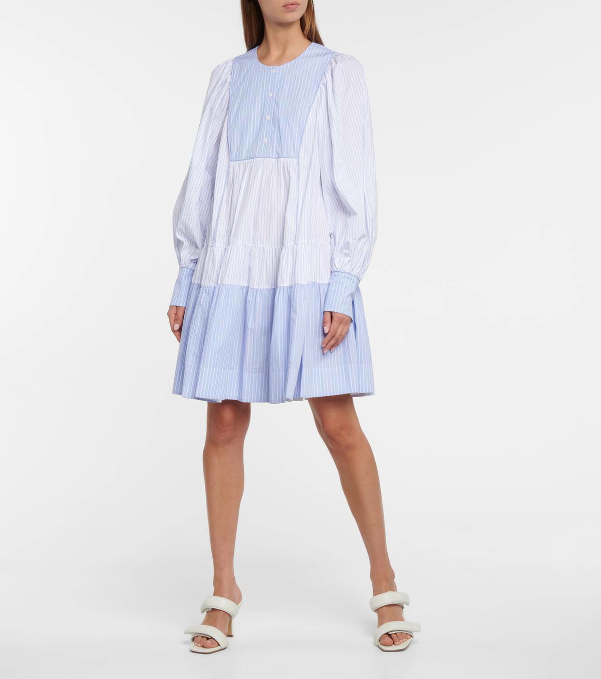 Lee Mathews Diana striped cotton maxi dress Lee Mathews