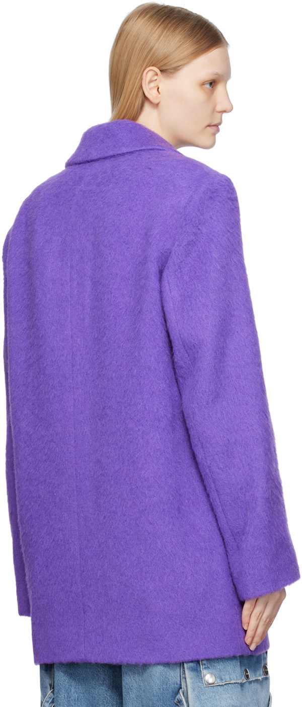 MSGM Purple Double-Breasted Coat MSGM