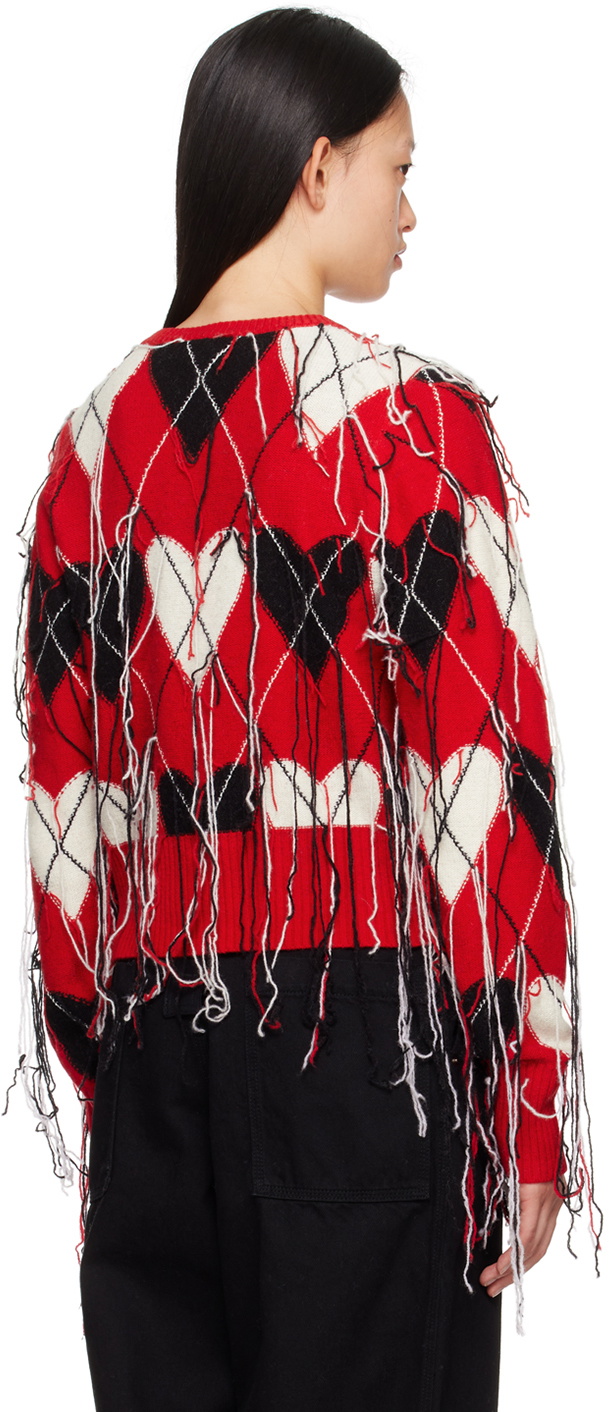 Charles Jeffrey LOVERBOY Red Guddle Sweater Charles Jeffrey Loverboy