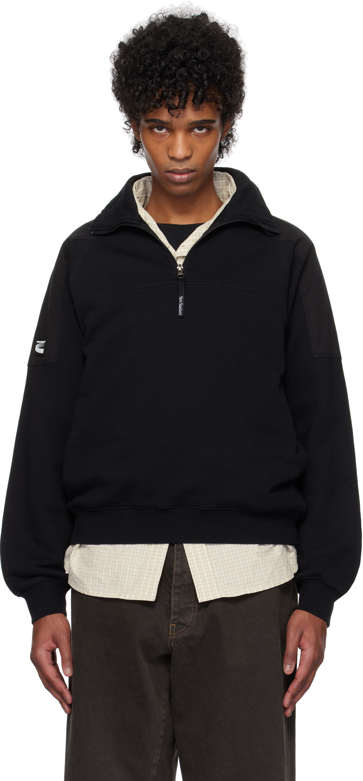 Kijun Black Half Zip-Up Sweatshirt Kijun