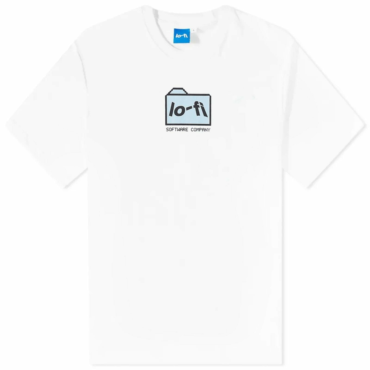 Lo-Fi Men's Folder Logo T-Shirt in White Lo-Fi