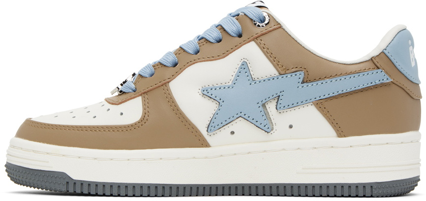 BAPE White & Beige Sta #4 Sneakers A Bathing Ape