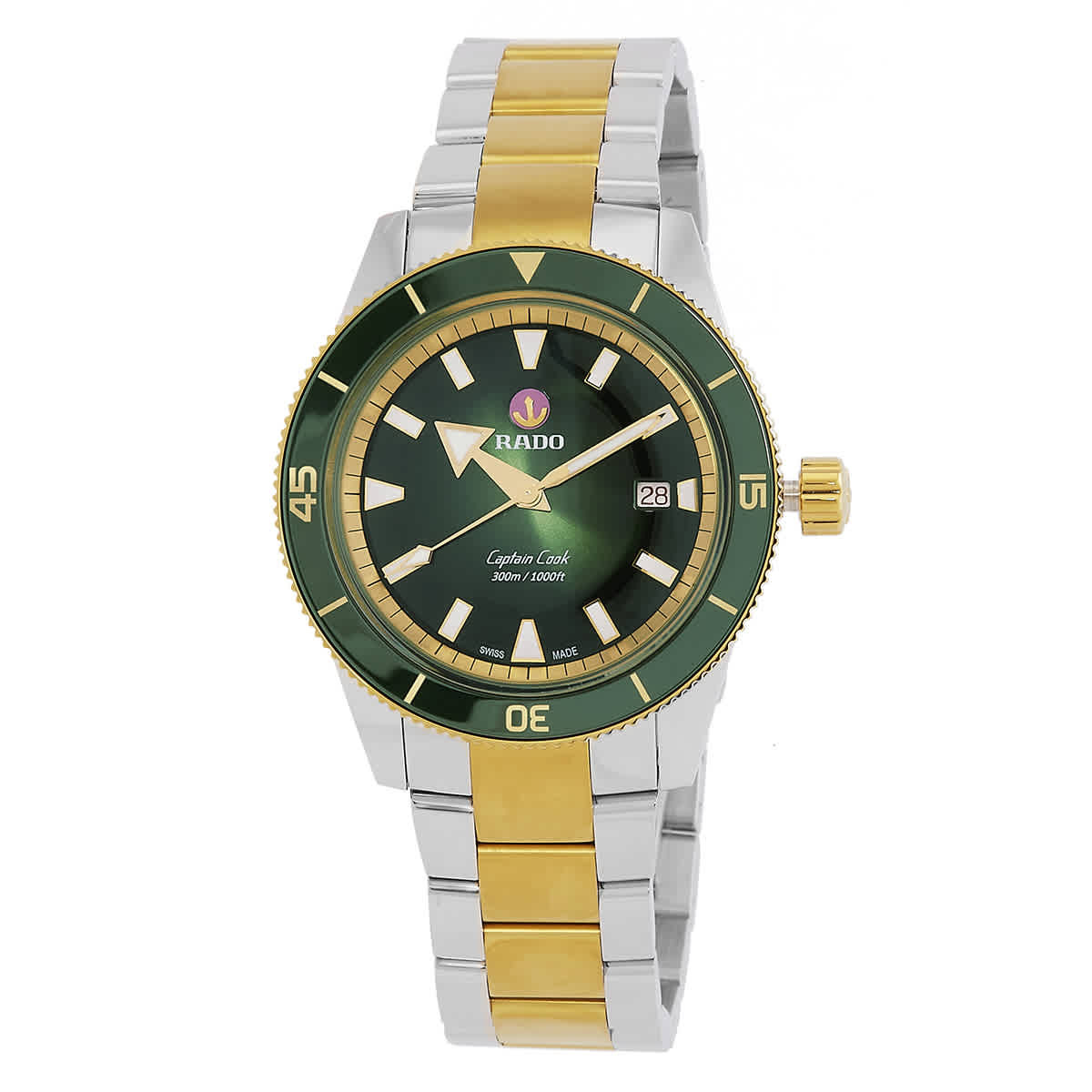Rado Captain Cook Automatic Green Dial Mens Watch R32138303 Rado
