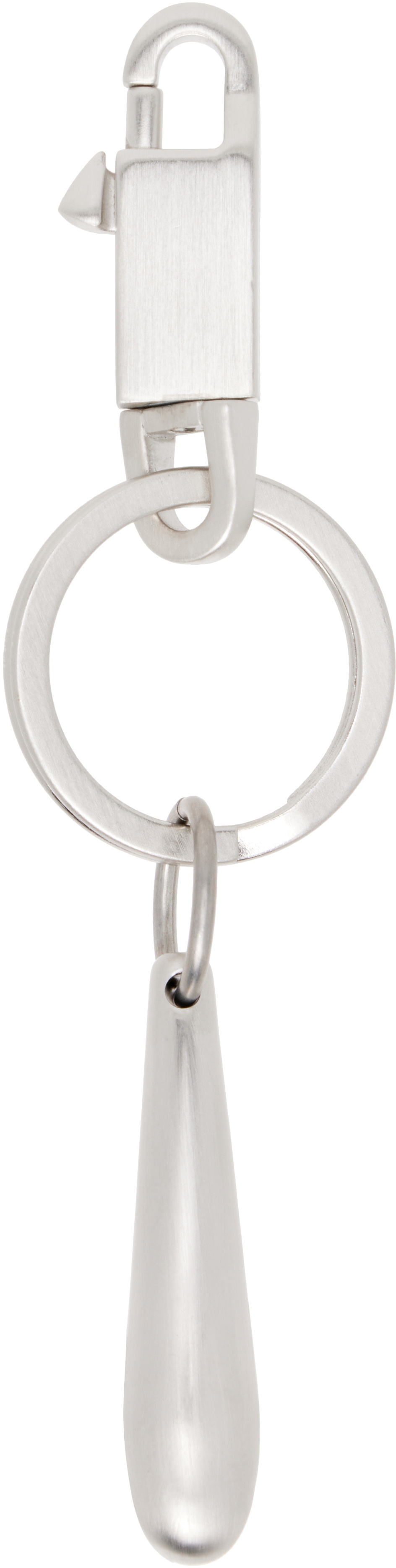 Rick Owens Silver Concordians Teardrop Keychain Rick Owens