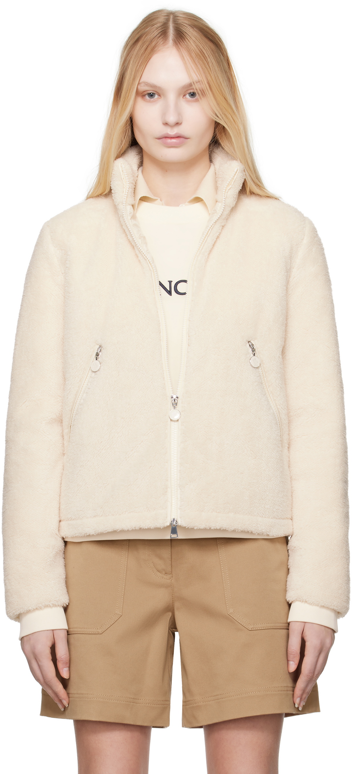 Moncler Off-White Teddy Down Jacket Moncler