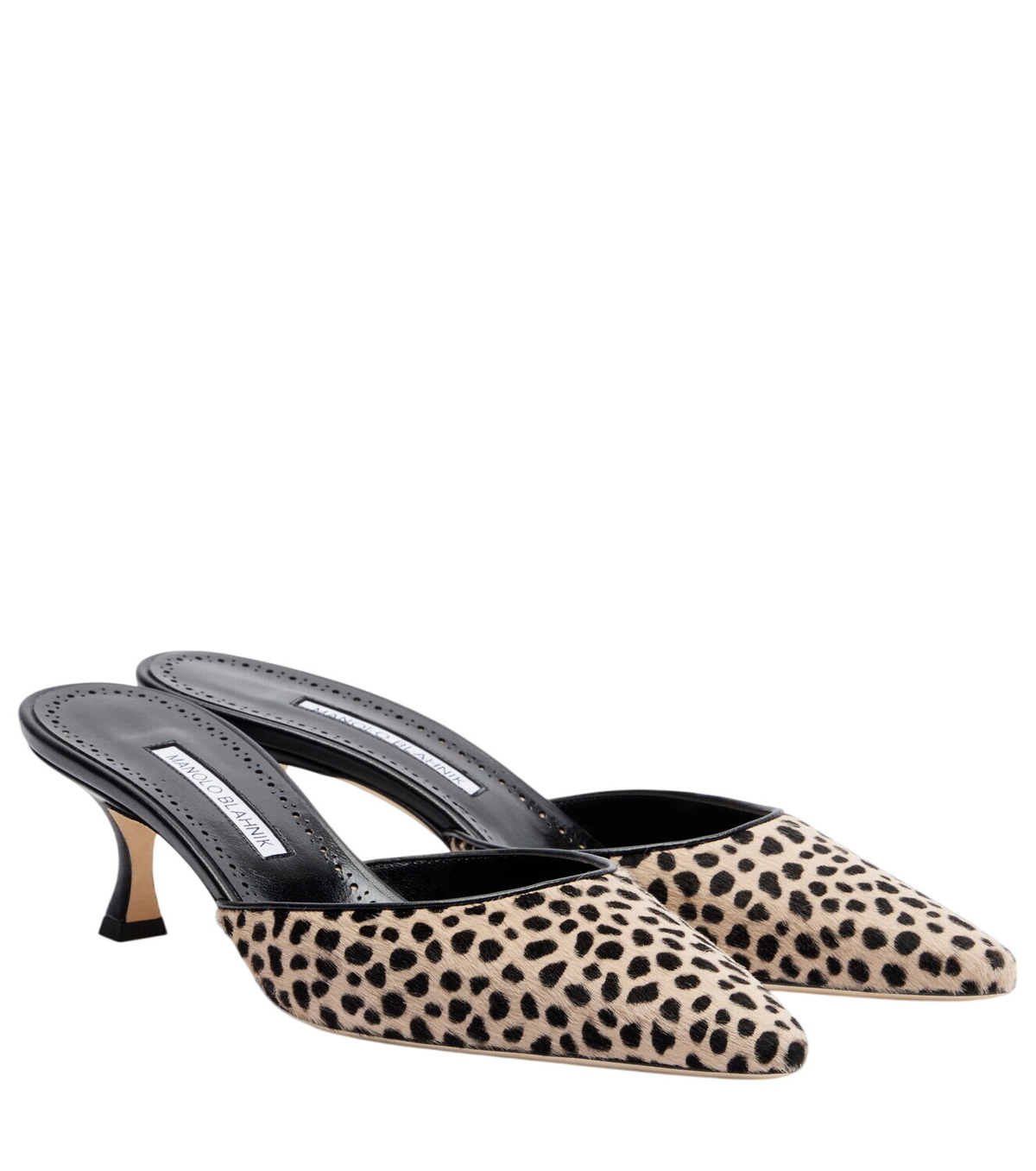 Manolo Blahnik Carolyne 50 leopard-print calf hair mules Manolo Blahnik