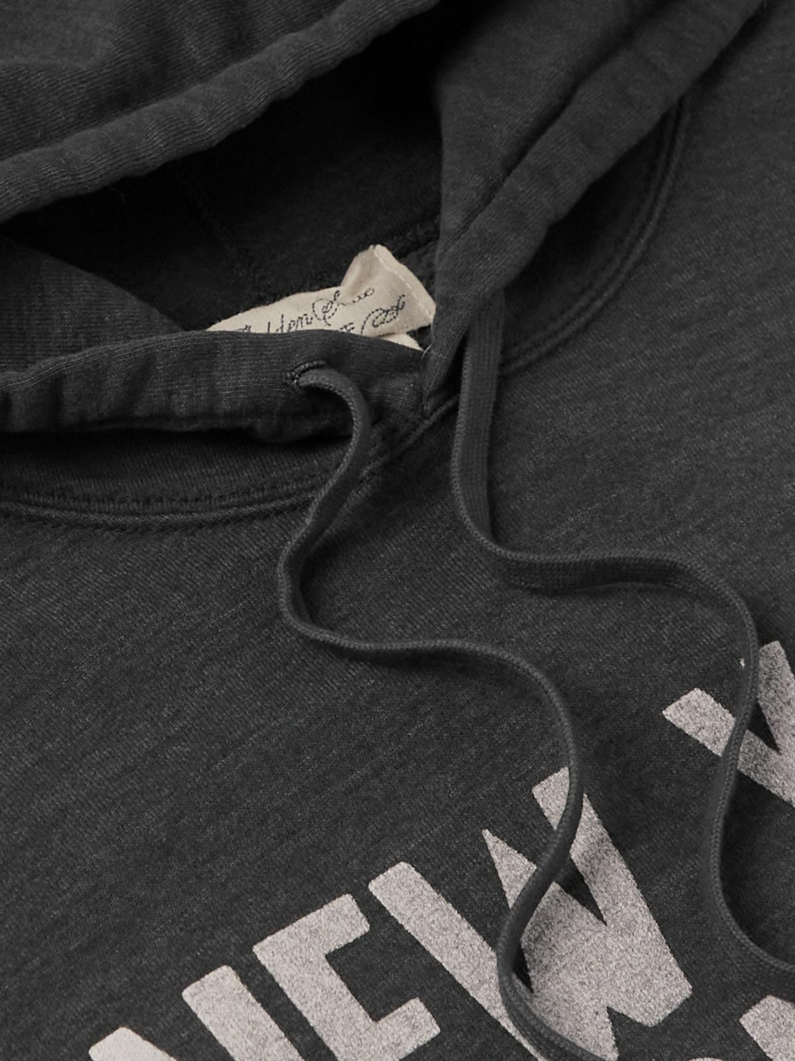 Remi Relief - Printed Cotton-Blend Jersey Hoodie - Black Remi Relief