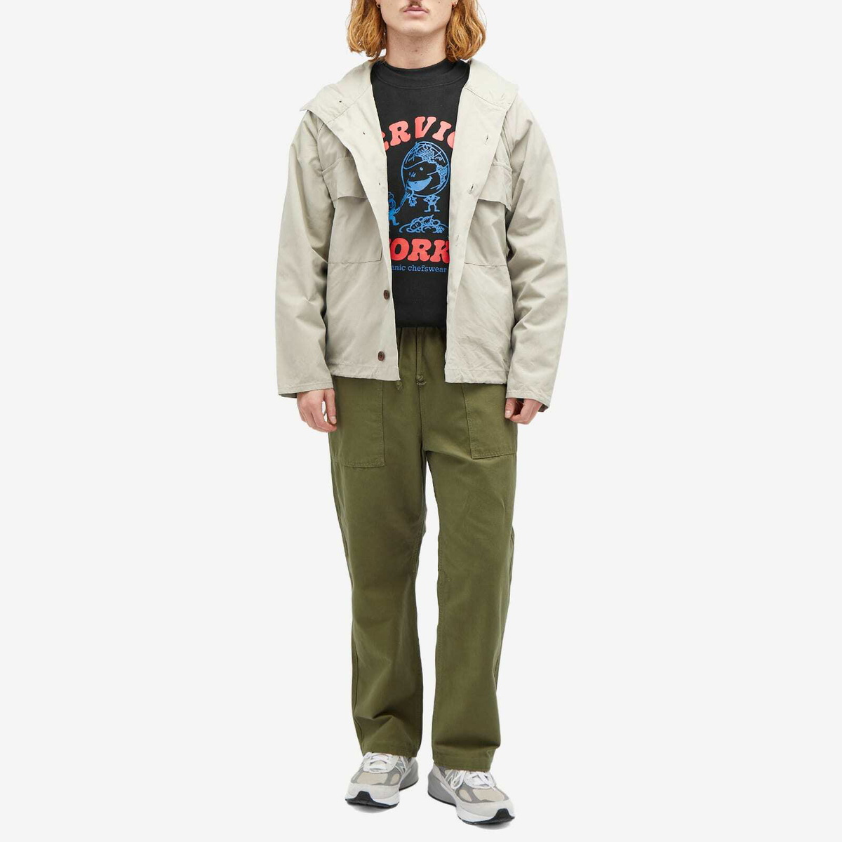 Service Works Men's Organic Chefswear Sweatshirt in Black Service Works