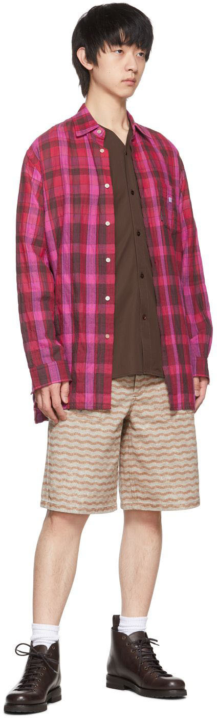 Acne Studios Brown Polyester Shirt Acne Studios