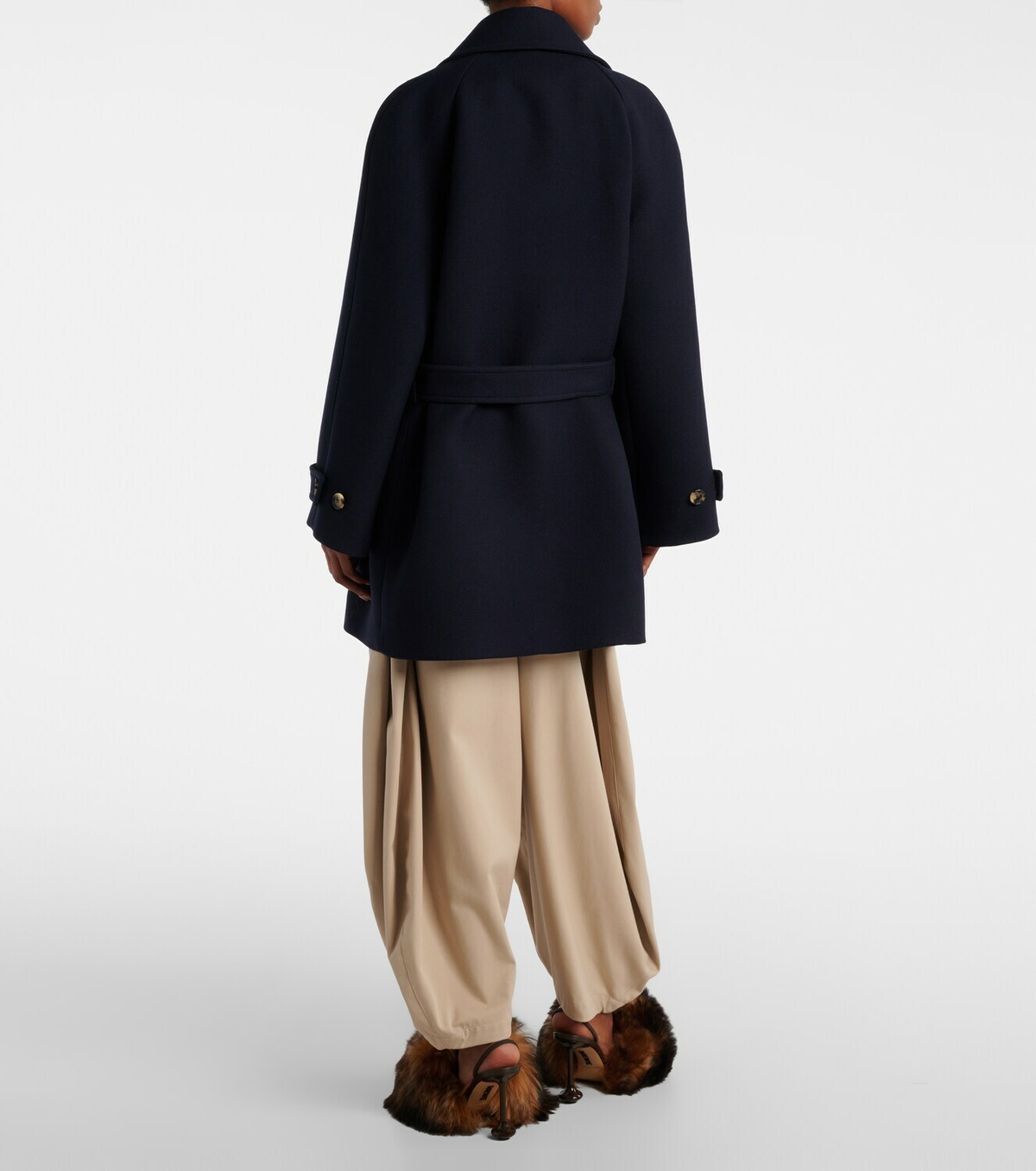 Loewe Belted double-breasted wool coat Loewe