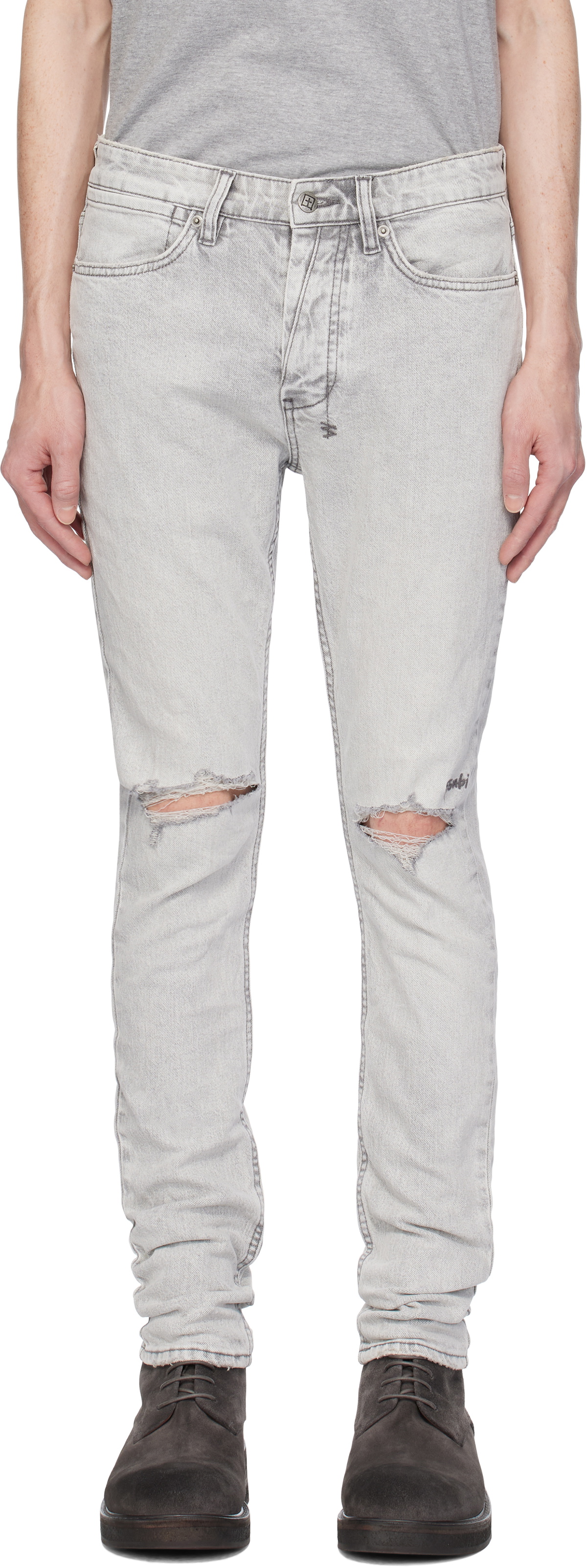 Ksubi Gray Van Winkle White Snow Jeans Ksubi