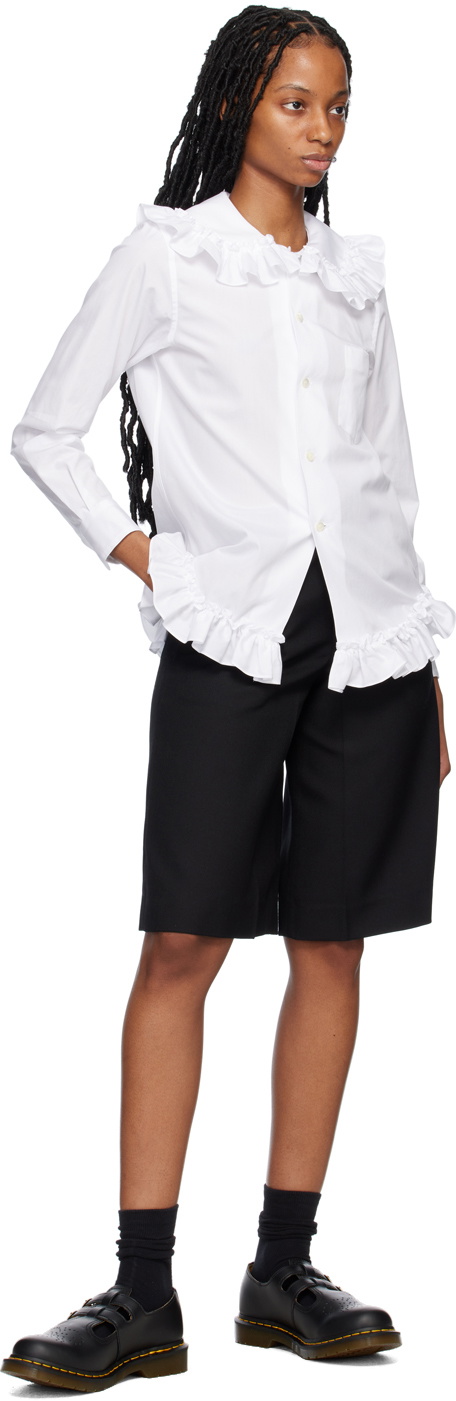 Comme des Garçons Girl White Ruffle Shirt Comme des Garcons Girl