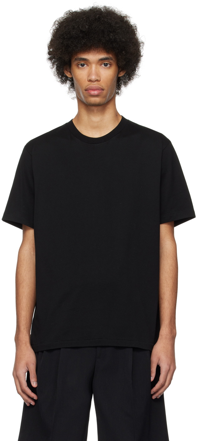 AURALEE Black Luster Plaiting T-Shirt Auralee